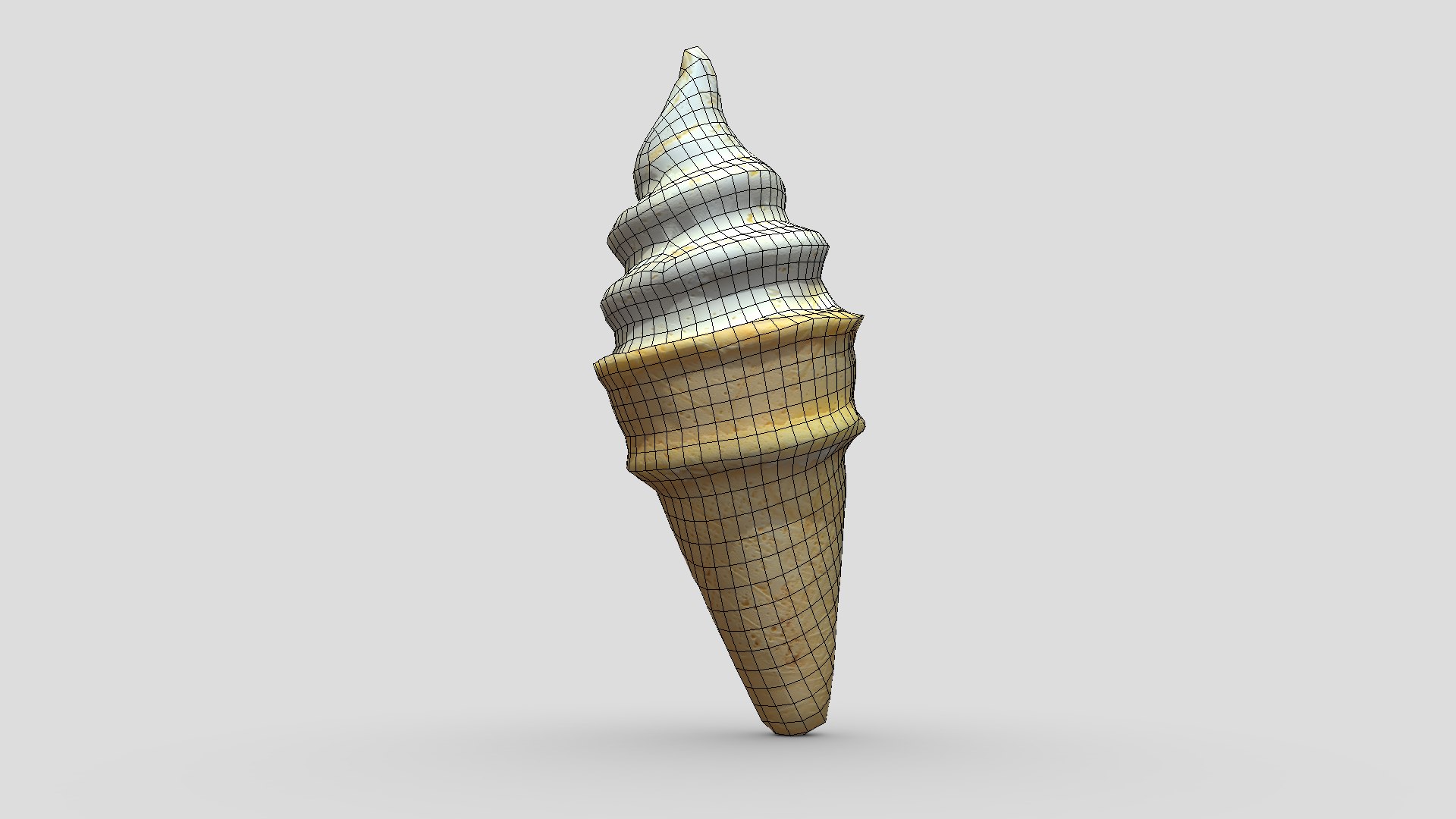 3D Ice Cream Cone Model - TurboSquid 2250358