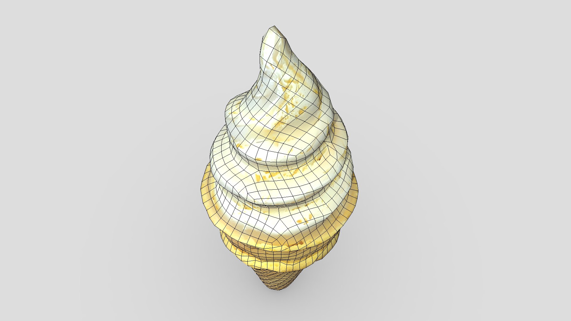 3D Ice Cream Cone Model - TurboSquid 2250358