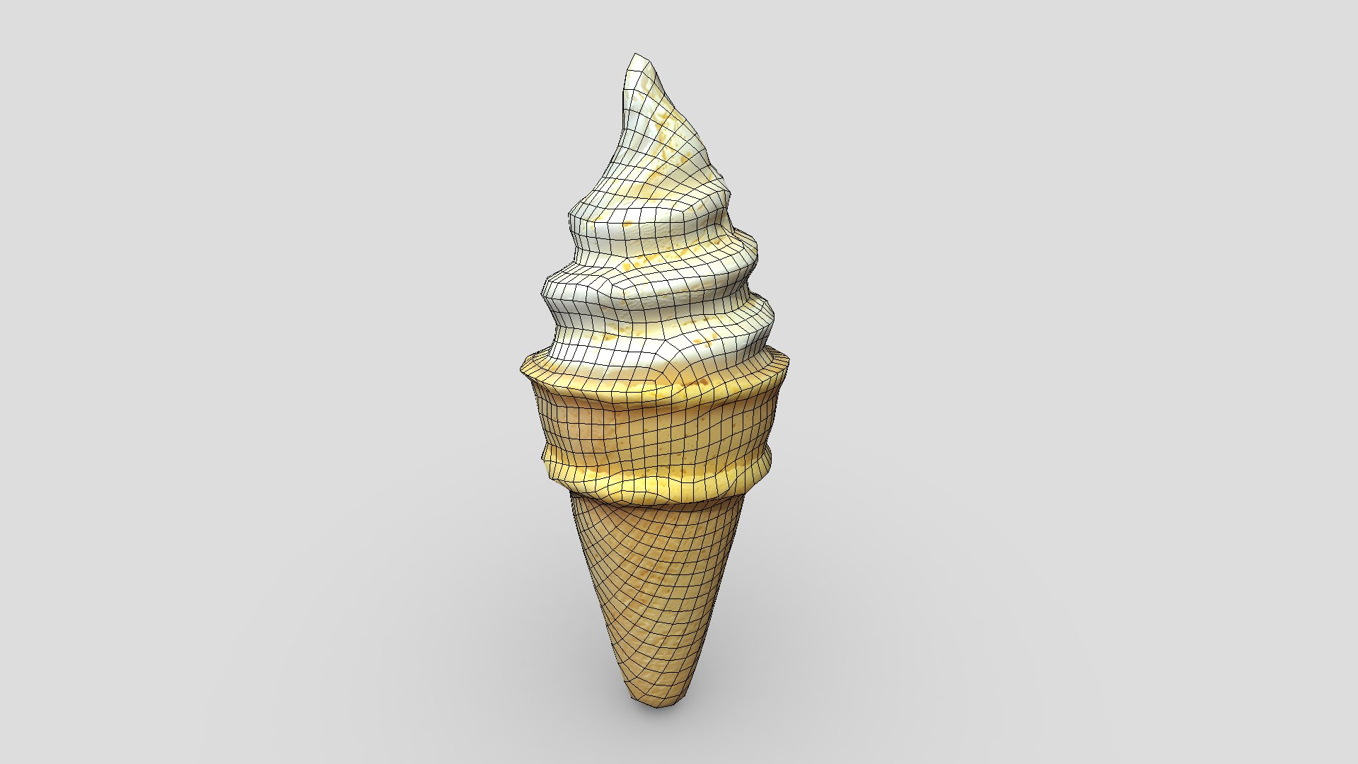 3D Ice Cream Cone Model - TurboSquid 2250358