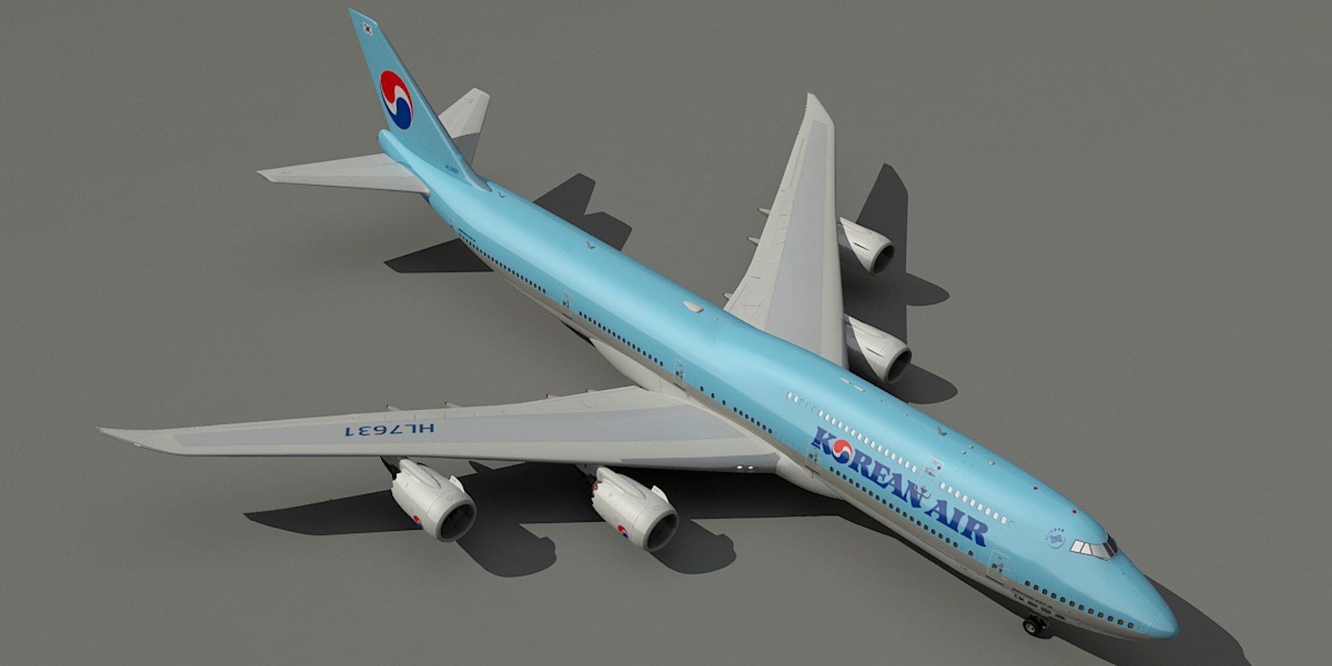 3d Boeing 747-8 Plane Korean