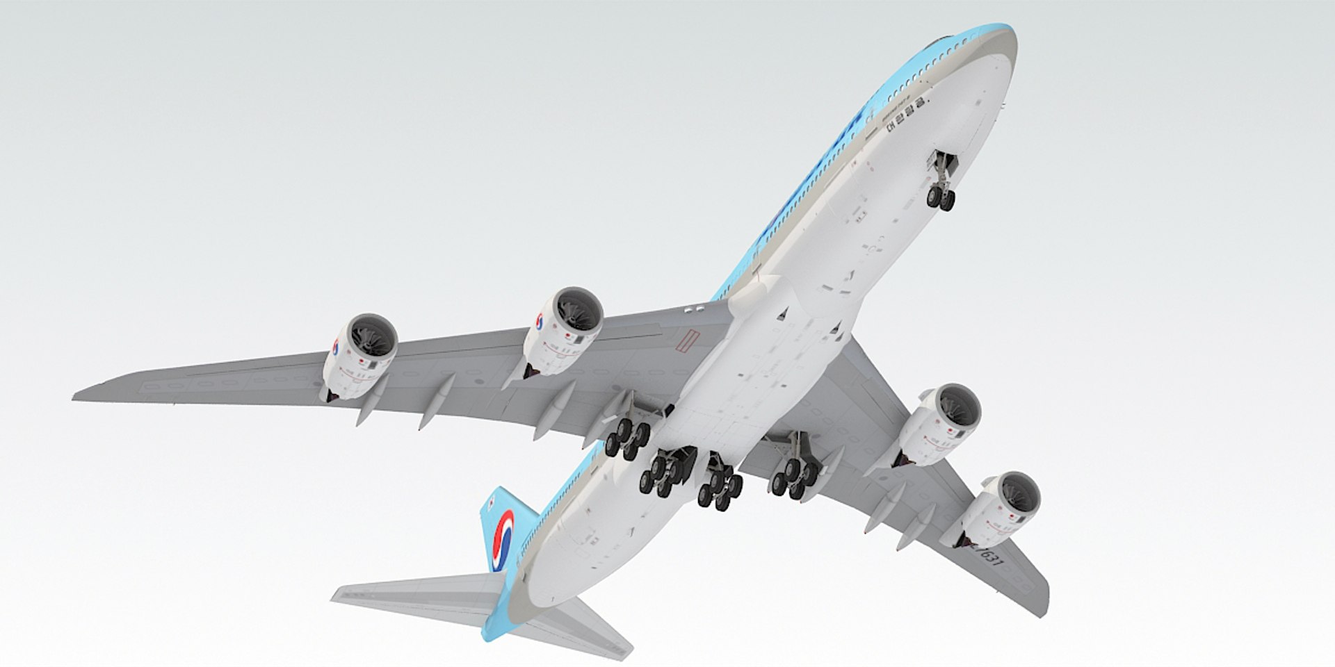 3d Boeing 747-8 Plane Korean