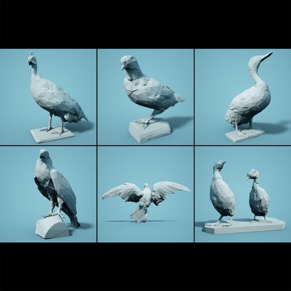 3d saffron bird model
