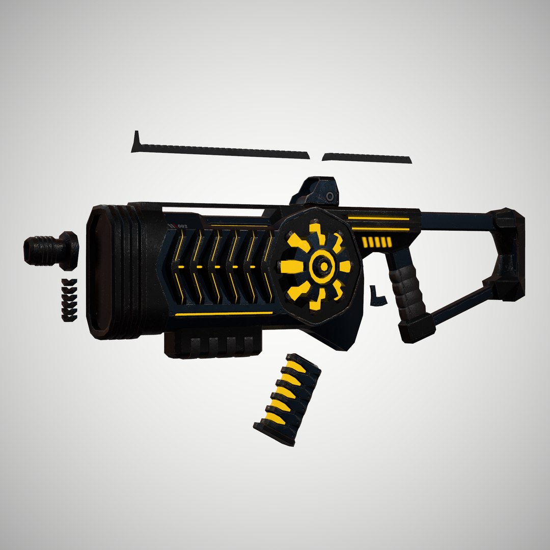 3D Blender Futuristic Rifle 4 - TurboSquid 1223148
