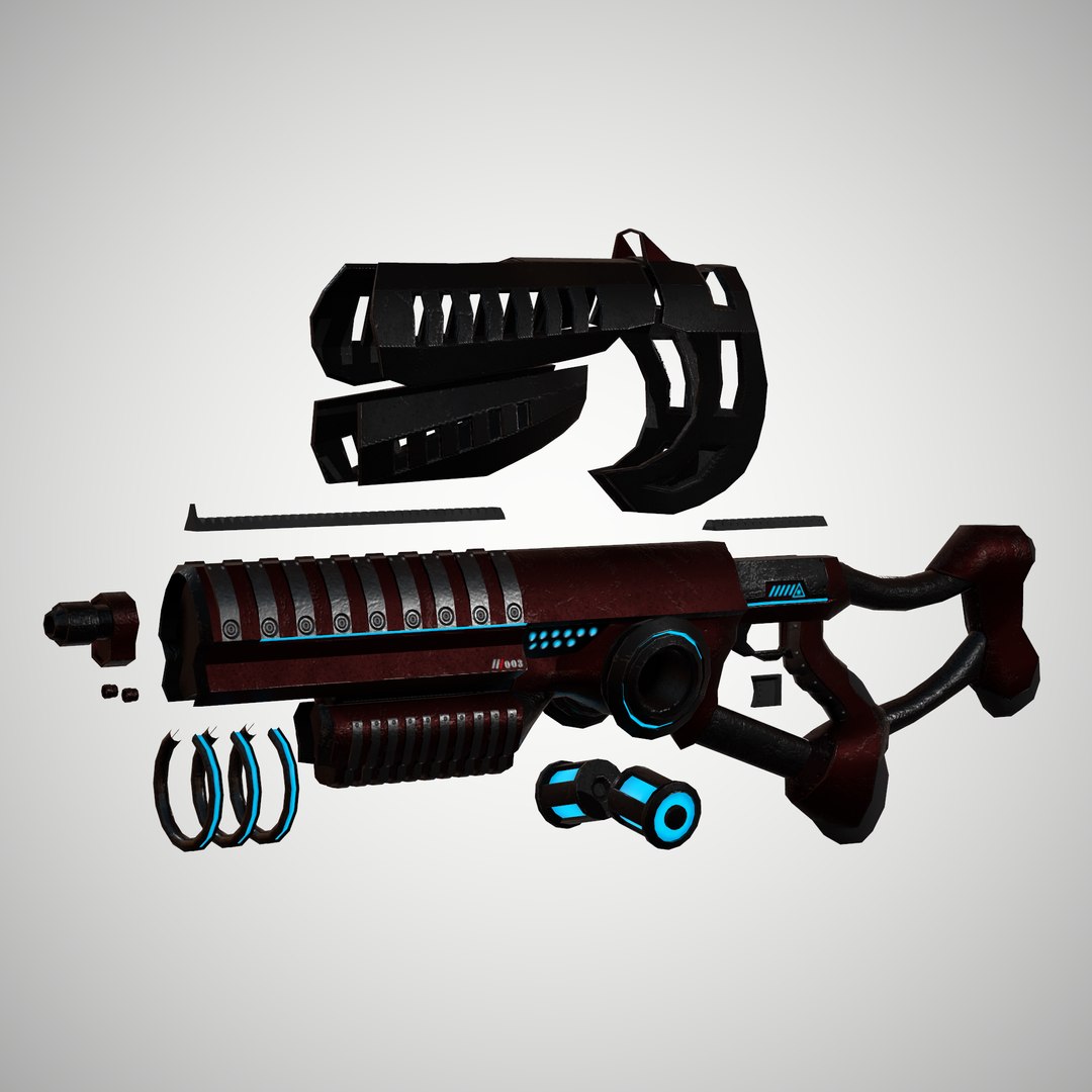 3D Blender Futuristic Rifle 4 - TurboSquid 1223148