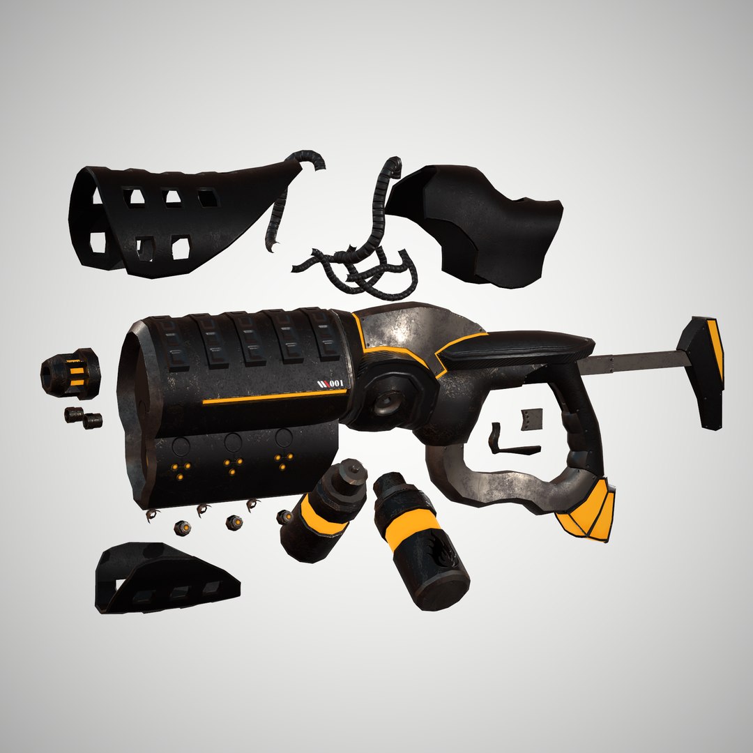 3D Blender Futuristic Rifle 4 - TurboSquid 1223148