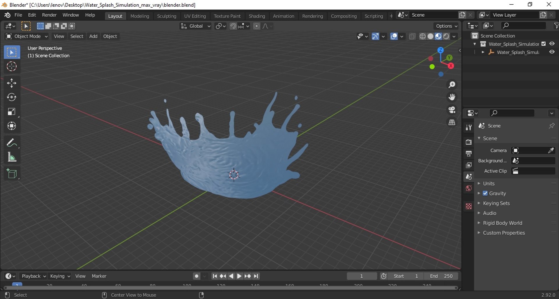 3D Water Splash Simulation - TurboSquid 2268131