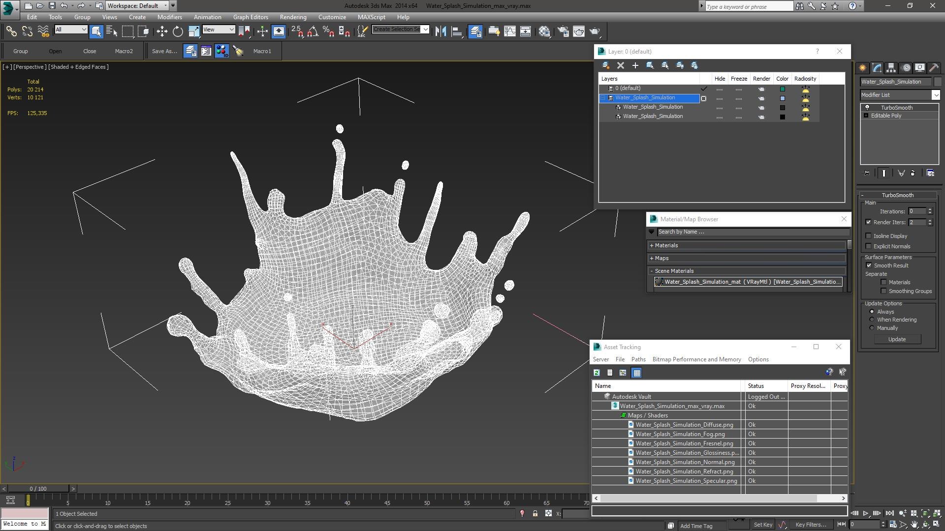 3D Water Splash Simulation - TurboSquid 2268131