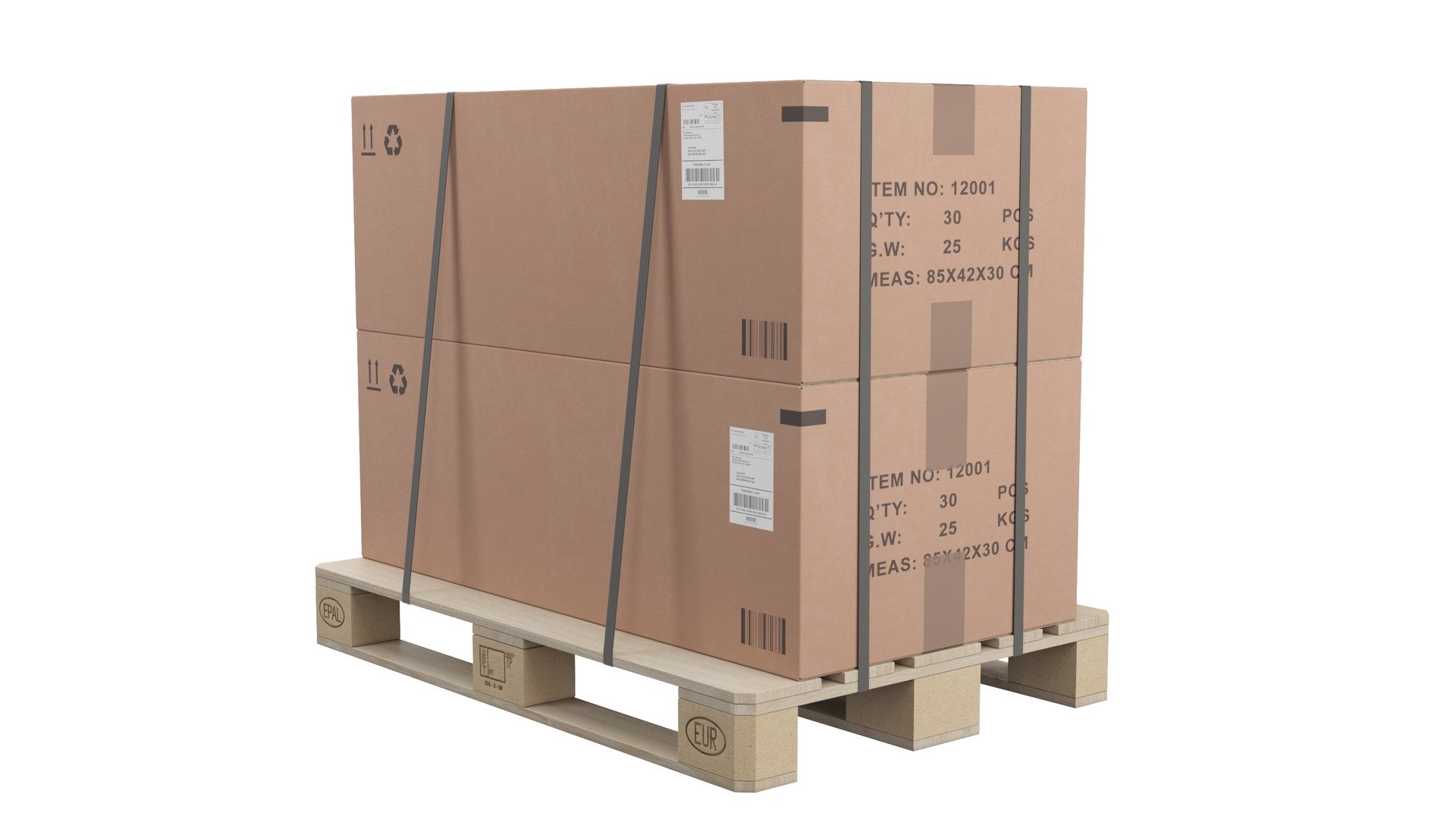 Pallet With Boxes 3D Model - TurboSquid 1990978