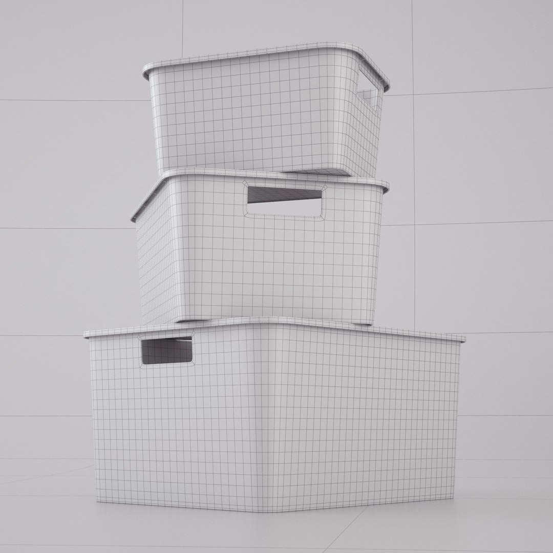 plastic boxes 3d model