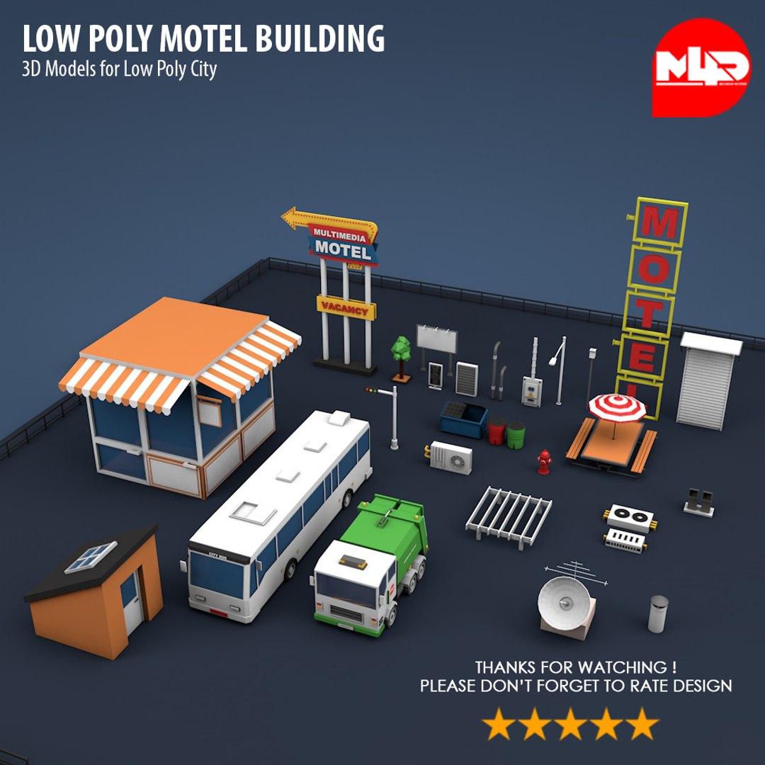 Building Motel 3D Model - TurboSquid 1277292