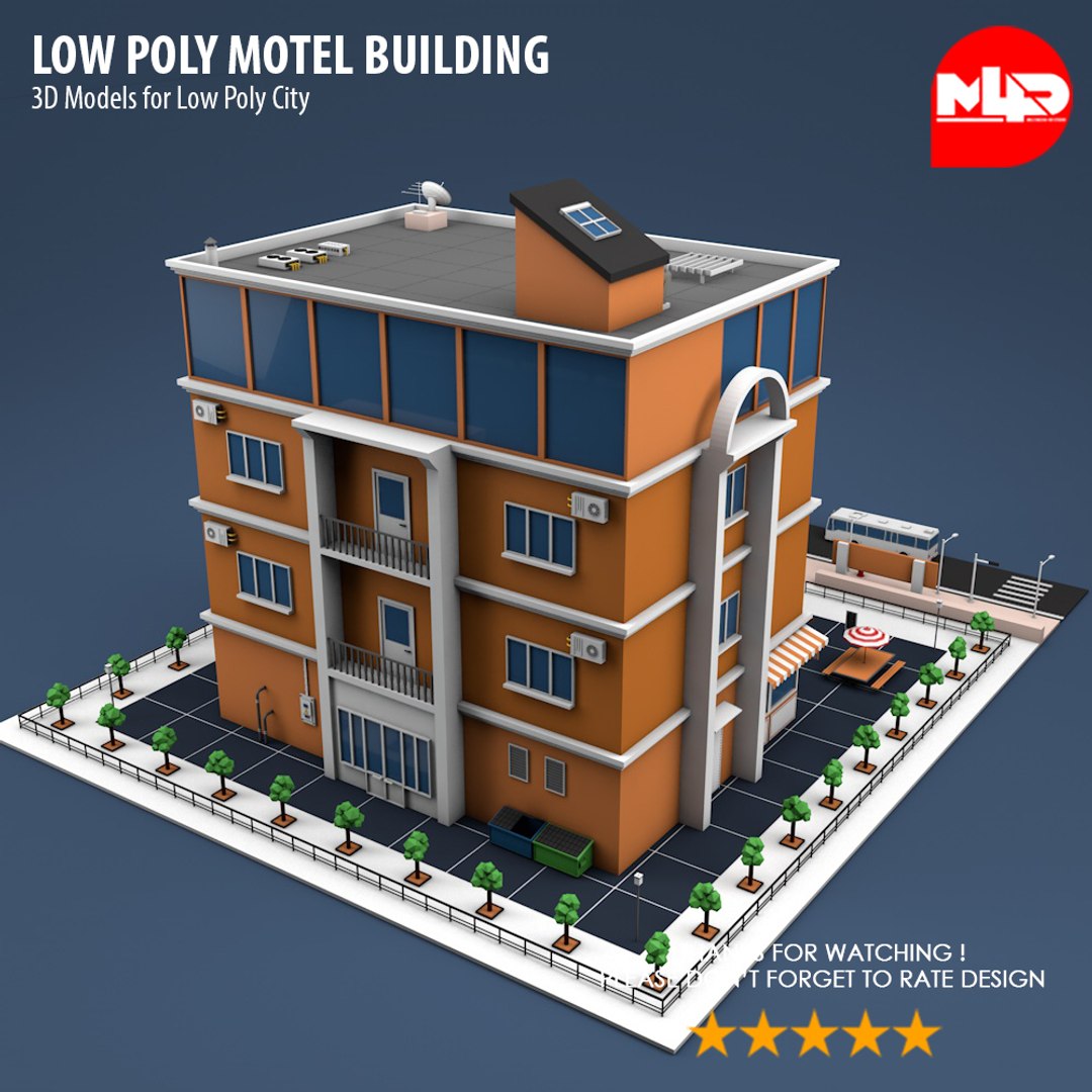 Building Motel 3D Model - TurboSquid 1277292