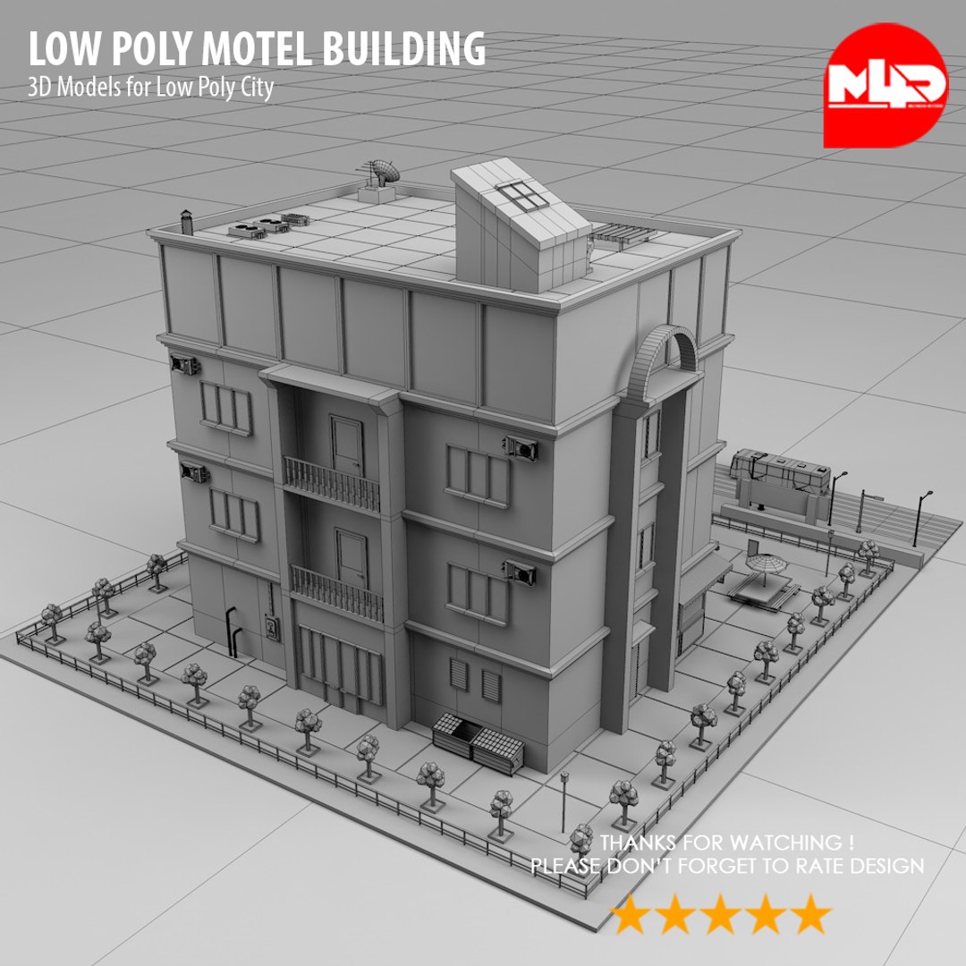 Building Motel 3D Model - TurboSquid 1277292