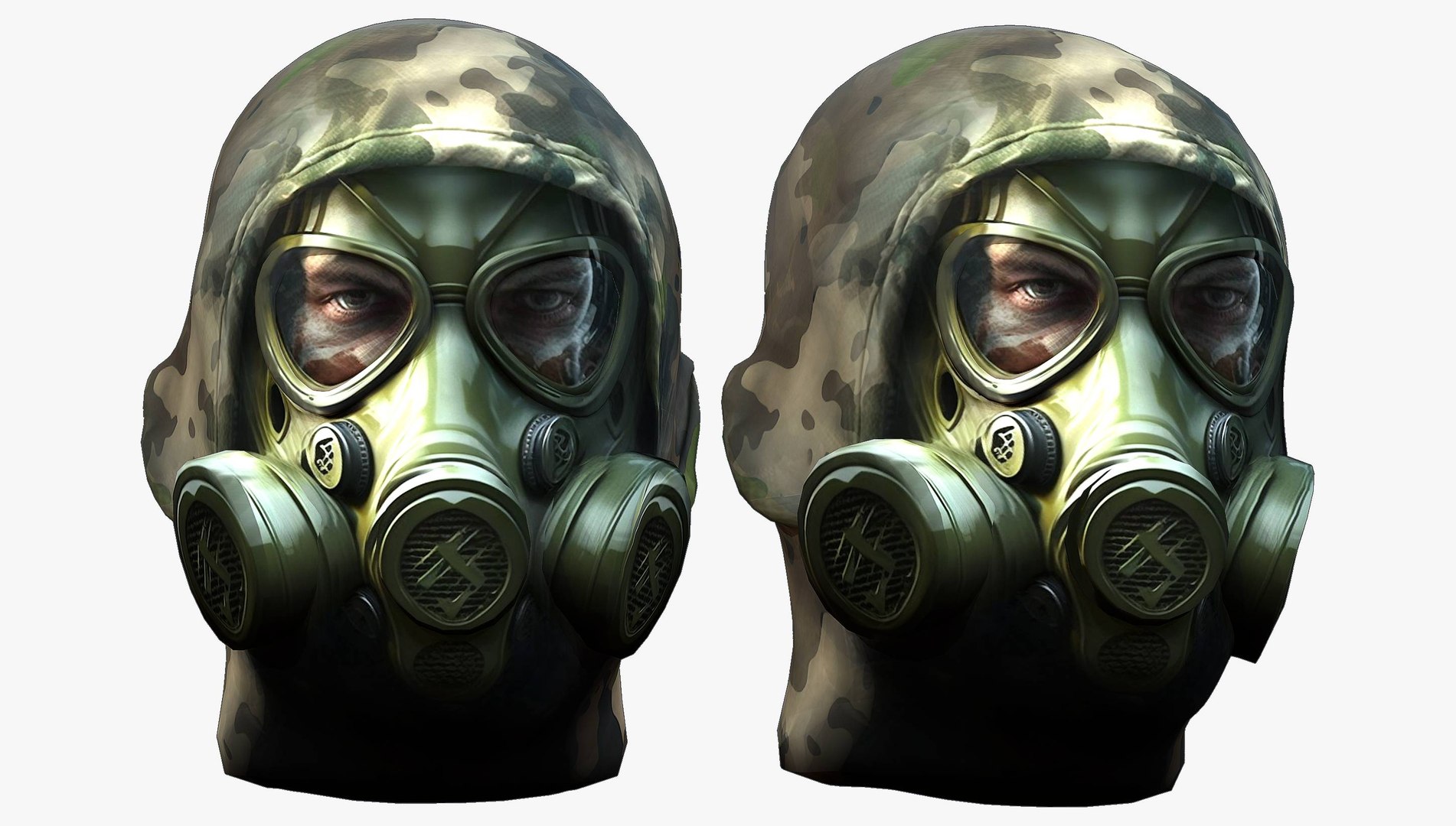 Gas mask protection plastic Black model - TurboSquid 2025964