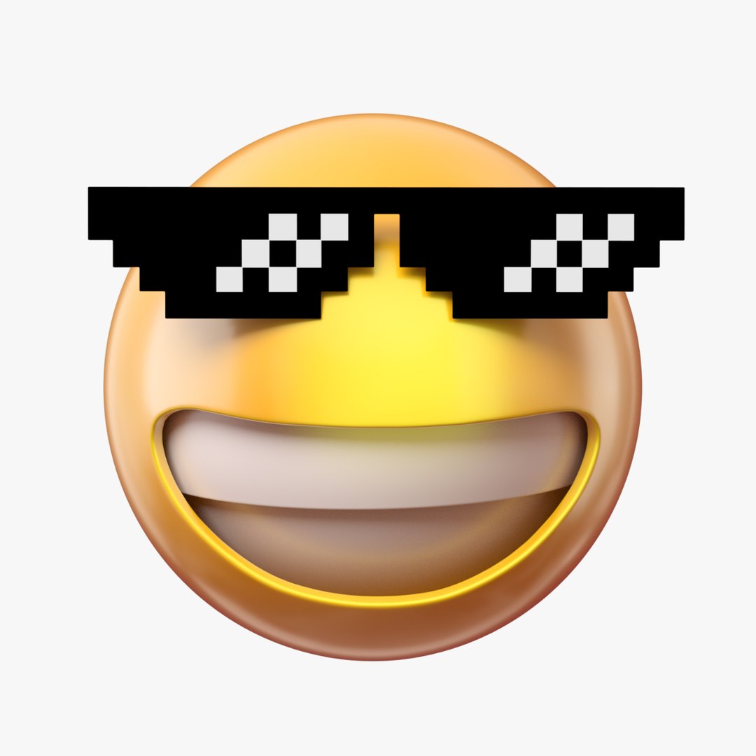 Emoji Thug Life Glasses model - TurboSquid 1879970