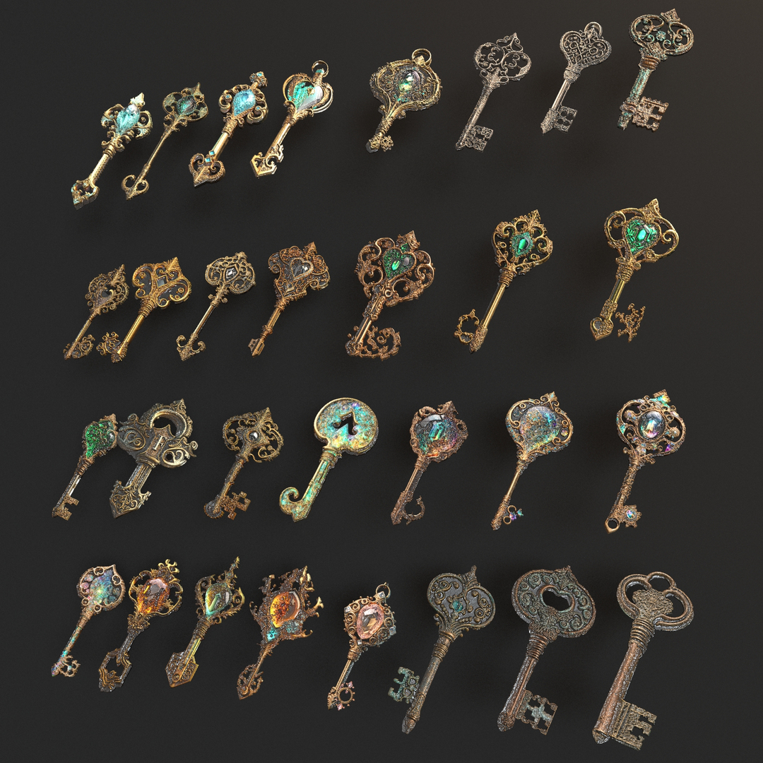 Magical Keys Pack 3D Model - TurboSquid 1998580