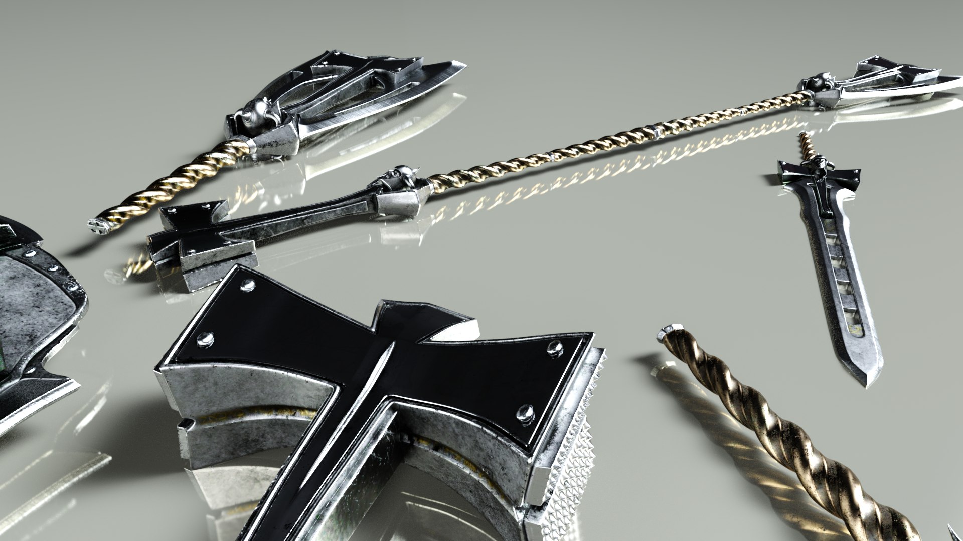 3D Medieval Knight Weapons Pack - TurboSquid 1902771