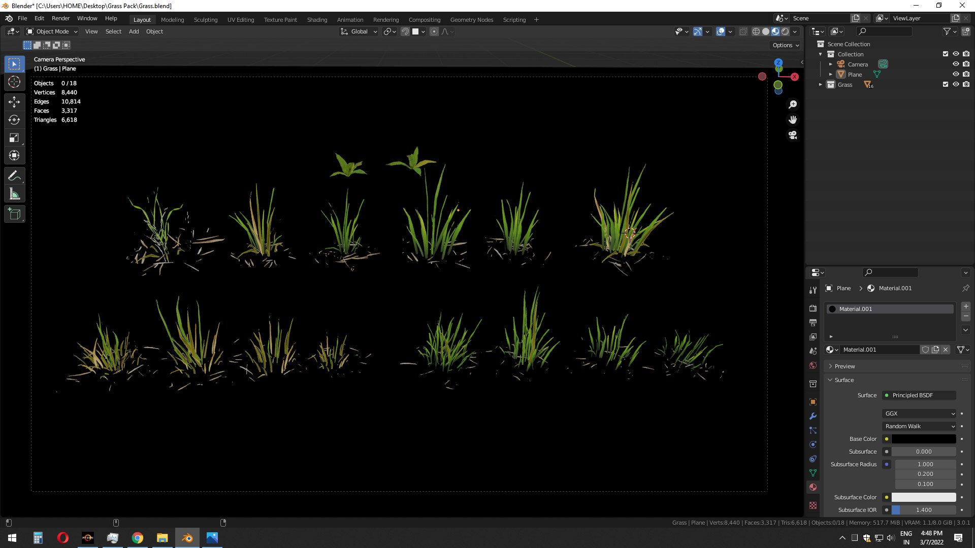 Grass Pack Model - TurboSquid 1864087