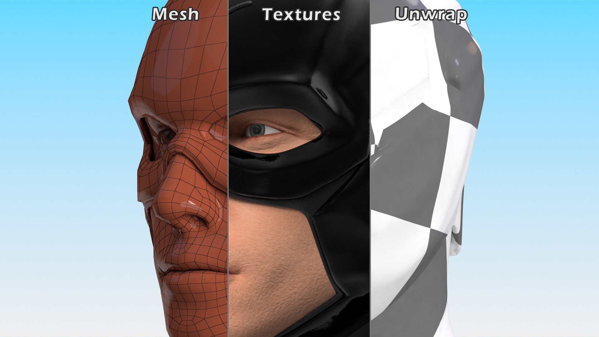 3D Character Superhero Head - TurboSquid 2070373