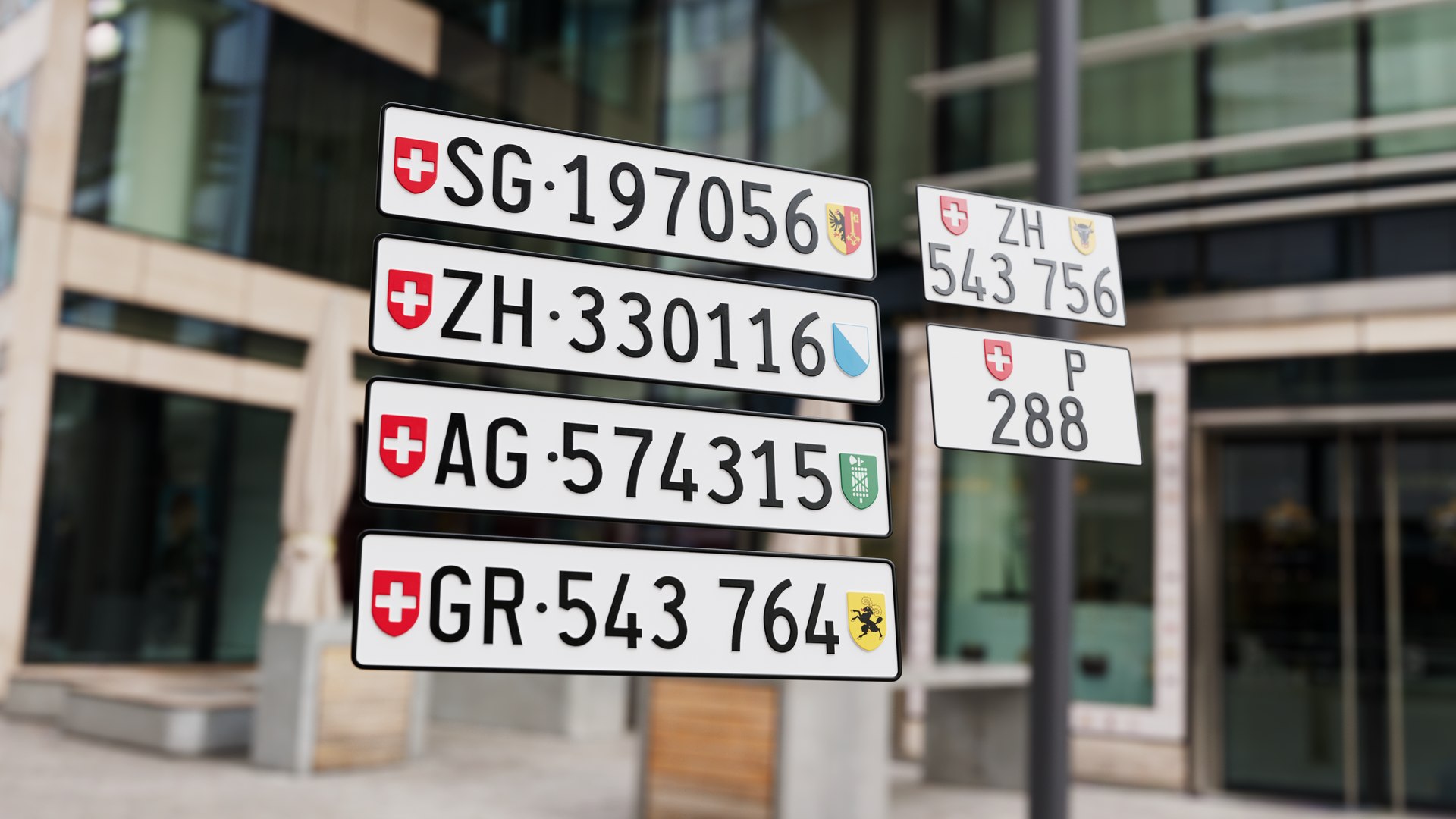 3D Model Switzerland Number Plate - TurboSquid 2348008