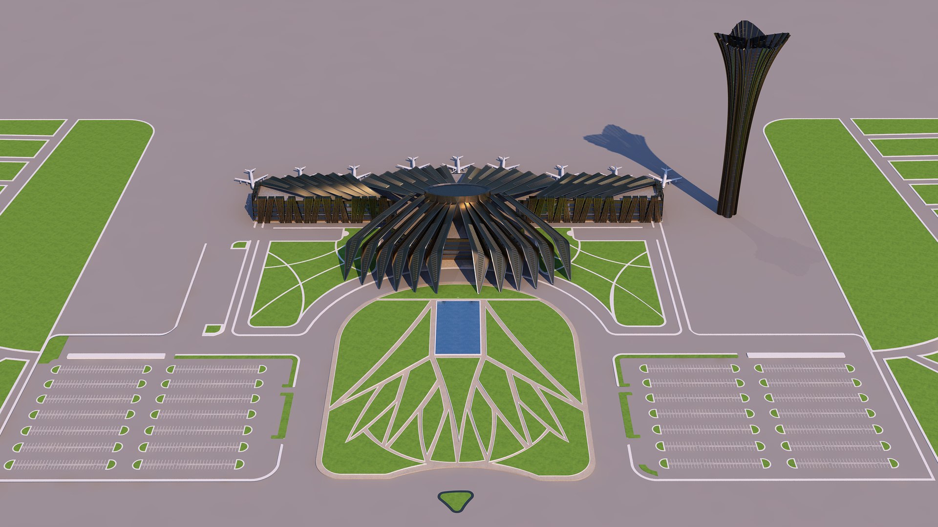 0192 - Airport Building Model - TurboSquid 2241109