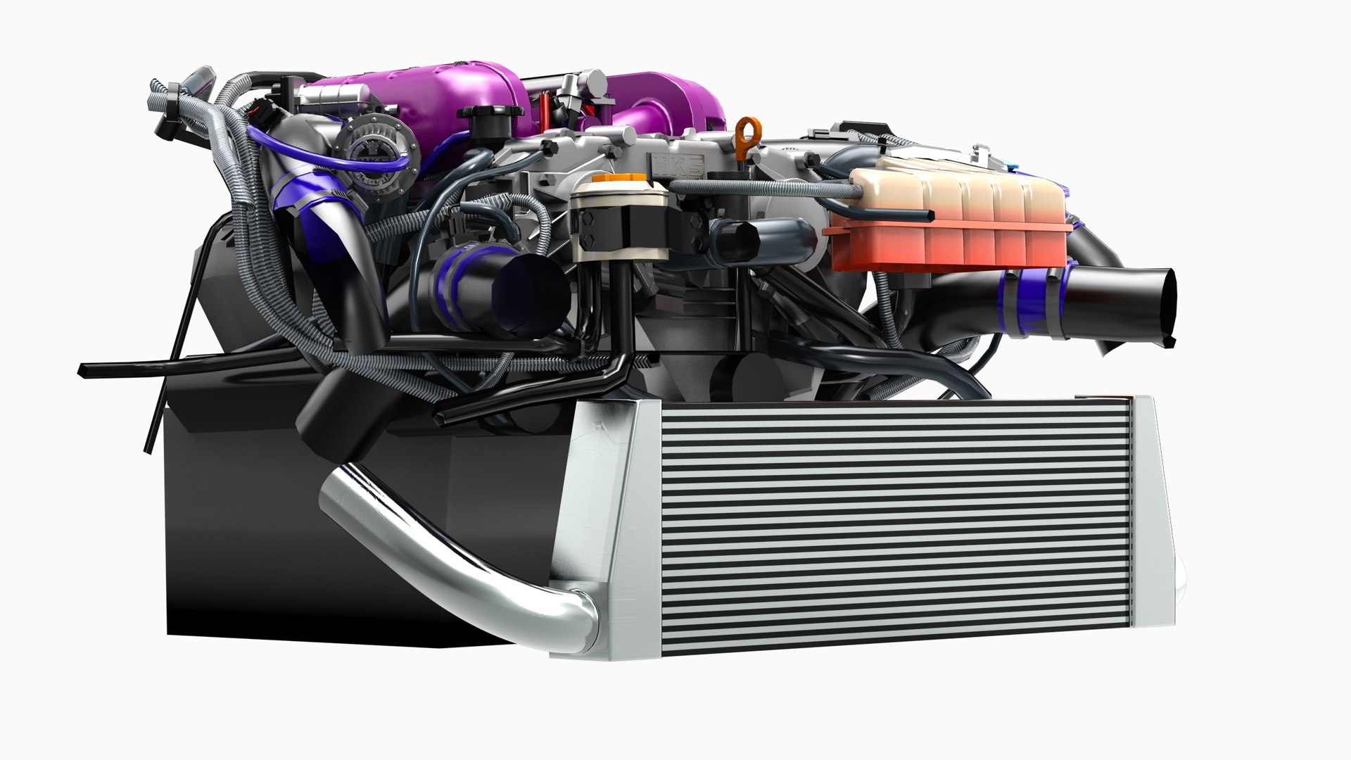 3D Model HKS VR38DETT Nissan GTR Engine - TurboSquid 2307203