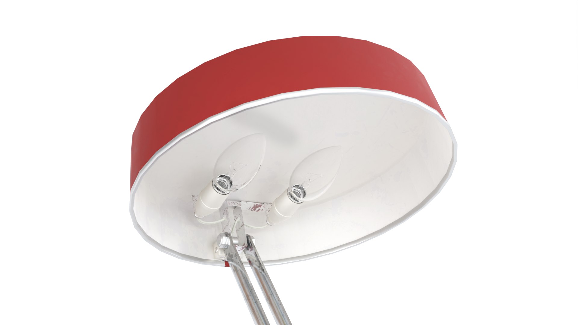 3D Folding Red Retro Rigged Lamp - TurboSquid 2082830