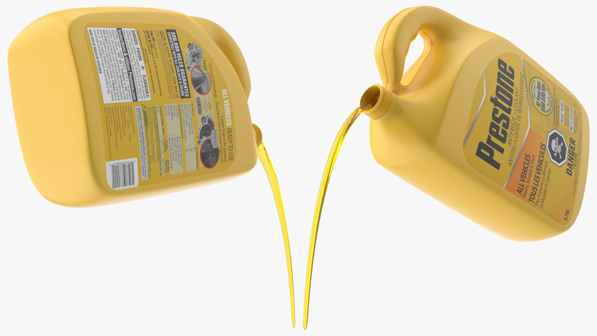 Prestone Yellow Antifreeze Pouring Out 3D Model - TurboSquid 2016295
