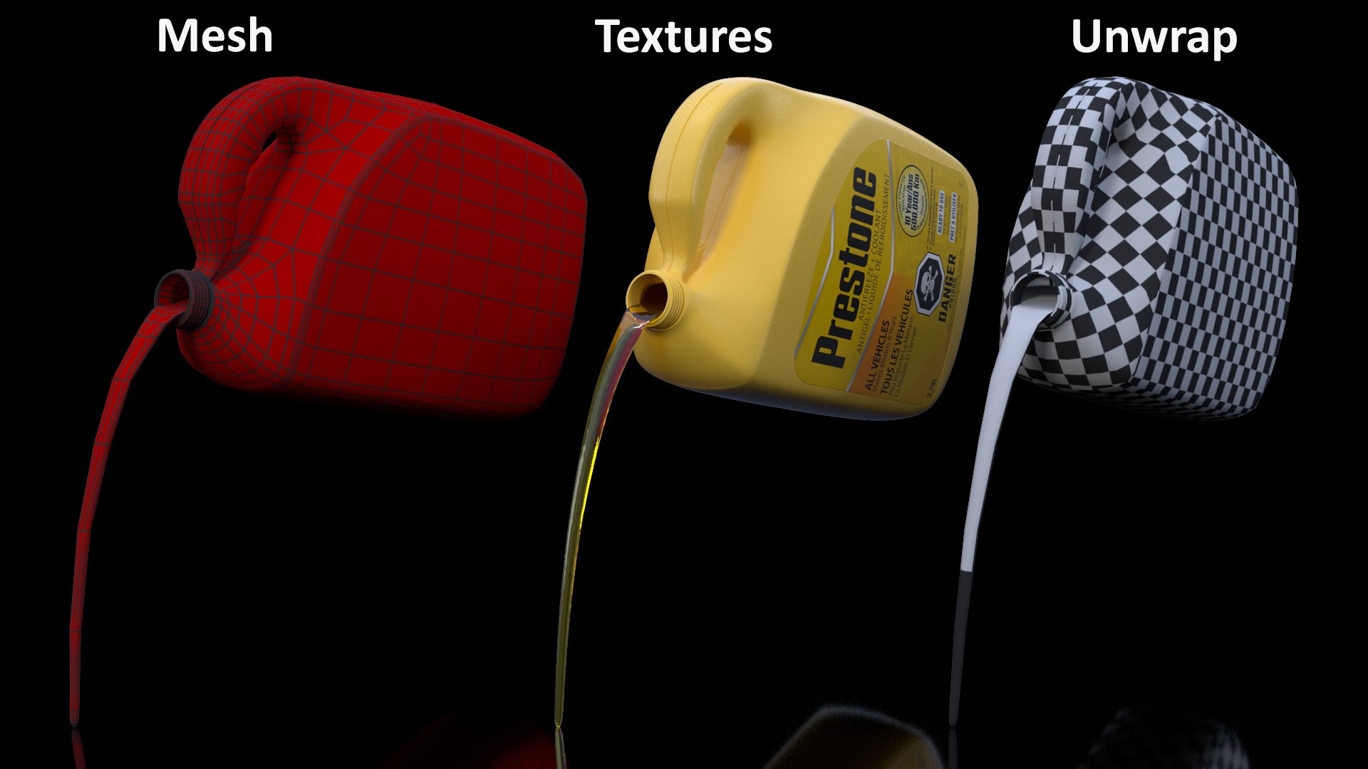 Prestone Yellow Antifreeze Pouring Out 3D Model - TurboSquid 2016295