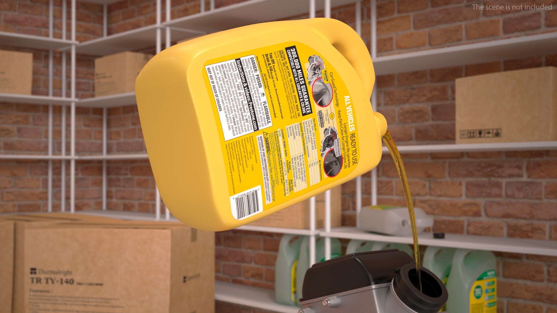 Prestone Yellow Antifreeze Pouring Out 3D Model - TurboSquid 2016295