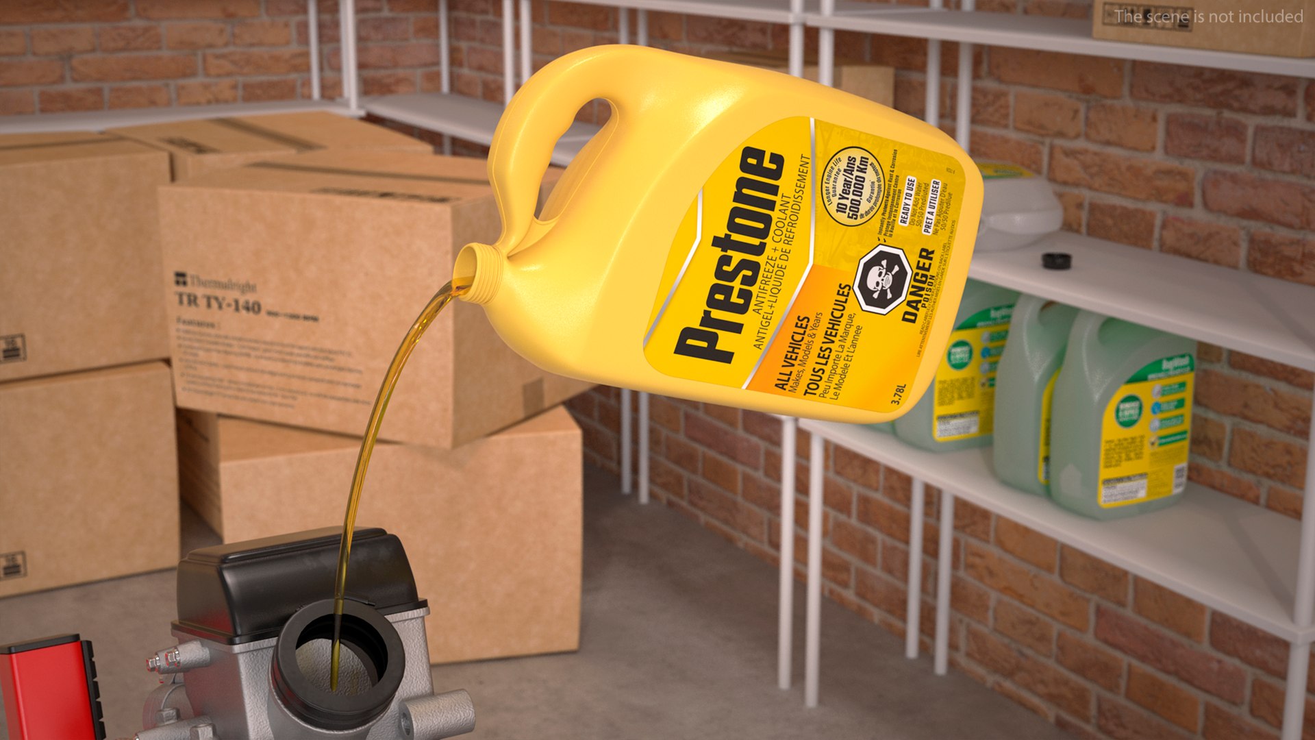 Prestone Yellow Antifreeze Pouring Out 3D Model - TurboSquid 2016295