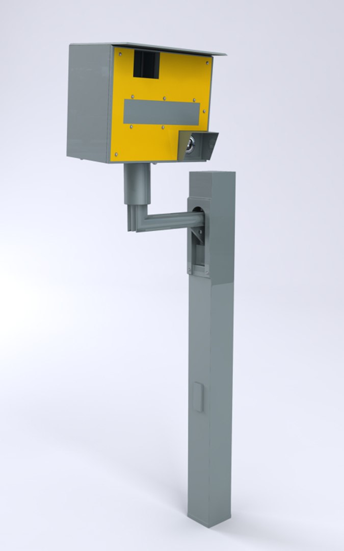 Roadside Speed Camera 3d Model