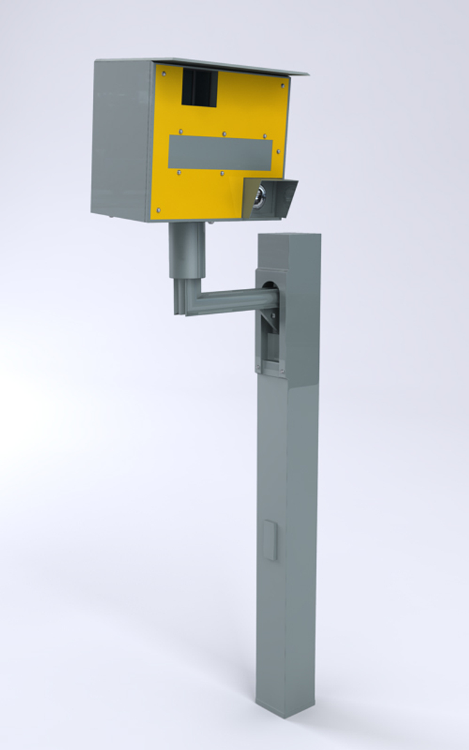 roadside speed camera 3d model