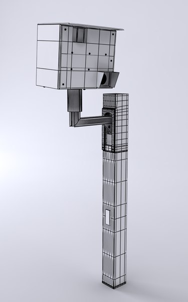 roadside speed camera 3d model
