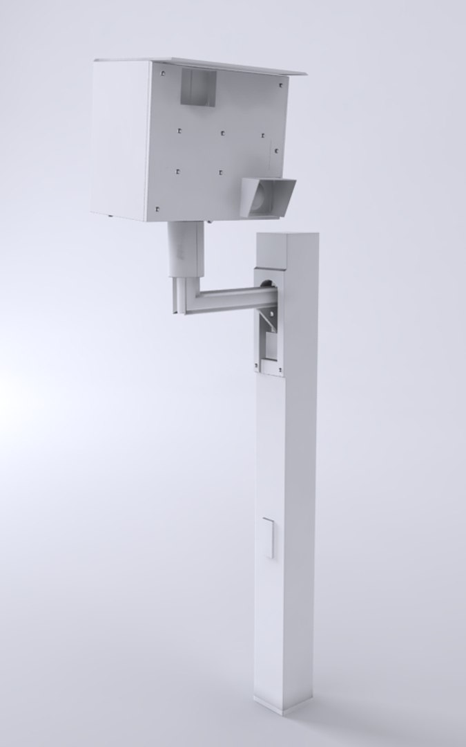 Roadside Speed Camera 3d Model