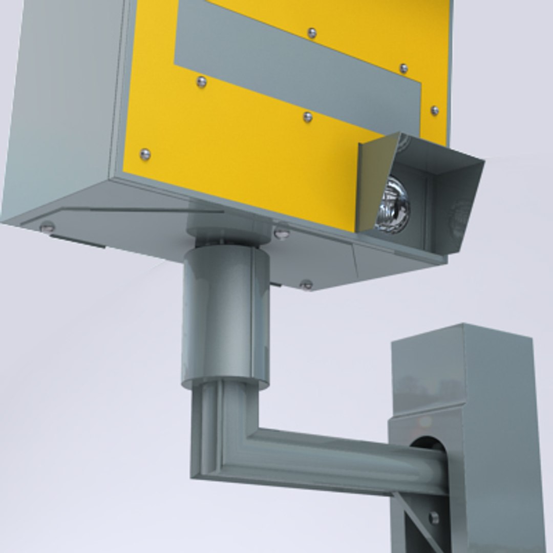 Roadside Speed Camera 3d Model