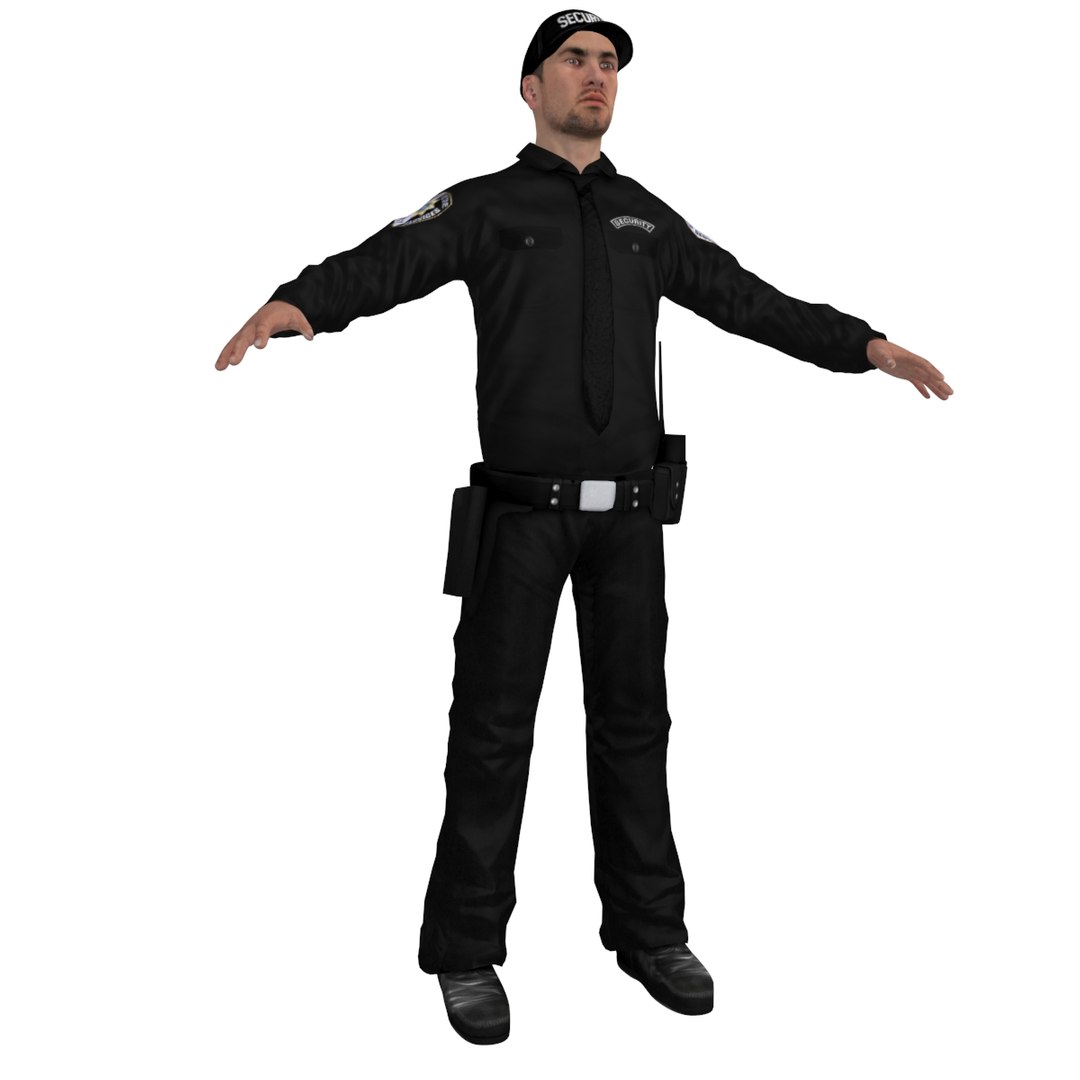 3d Model Of Security Agent