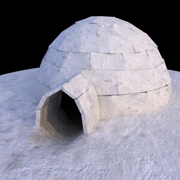 3d eskimo igloo house model