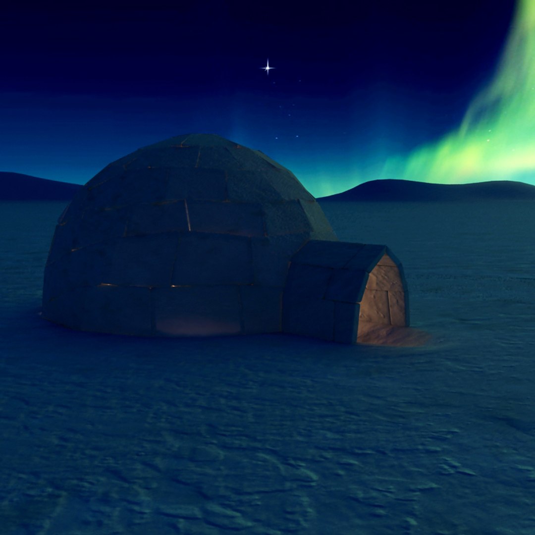 3d Eskimo Igloo House Model
