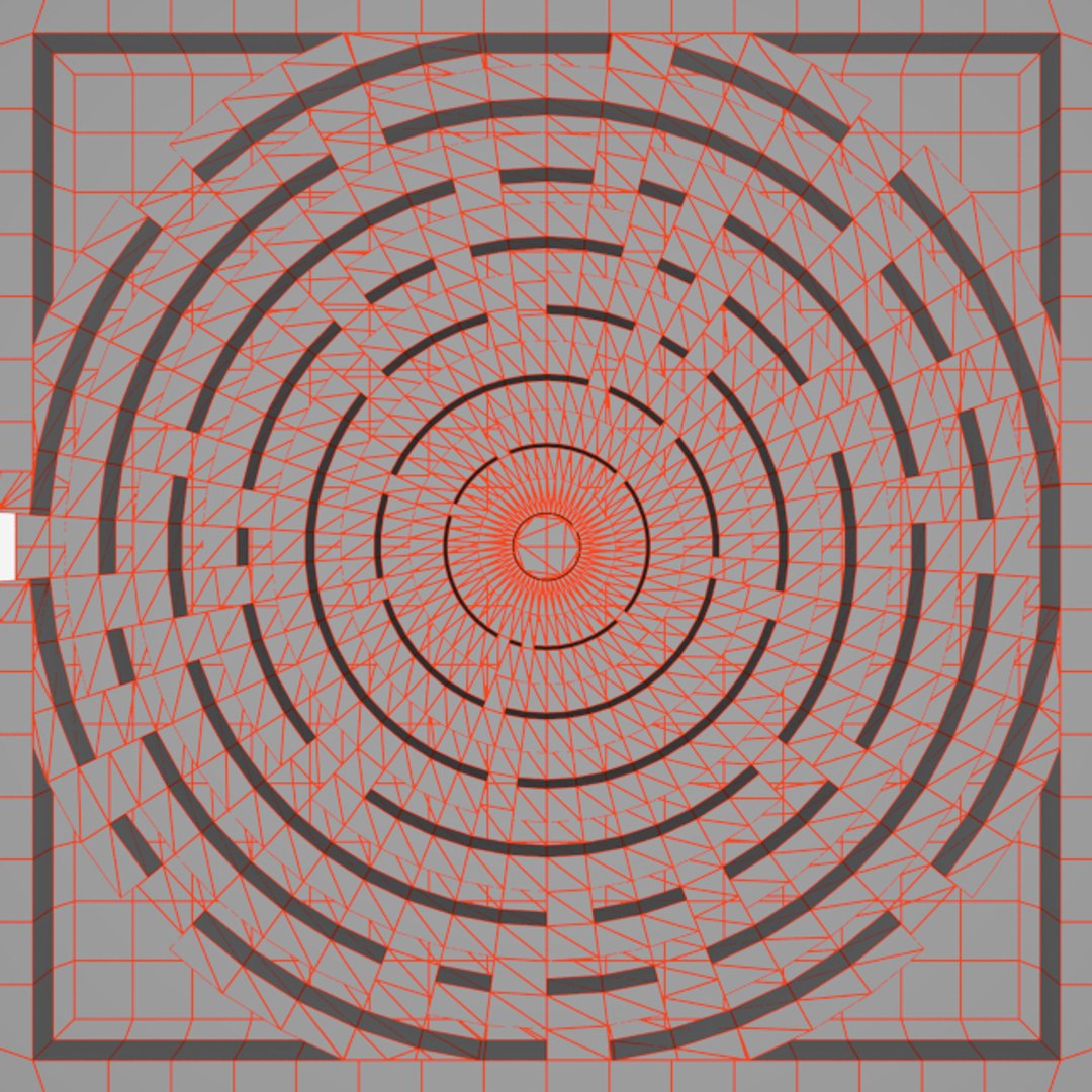 circle labyrinth 3d model