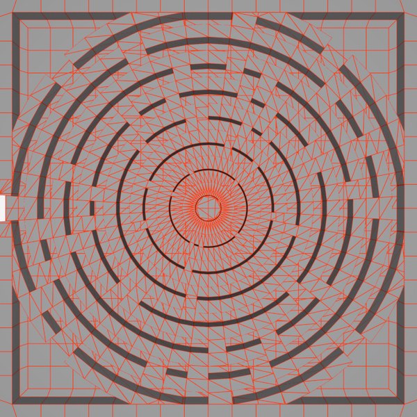 circle labyrinth 3d model