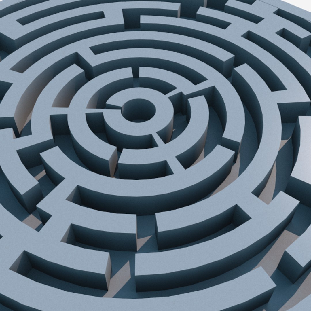 circle labyrinth 3d model