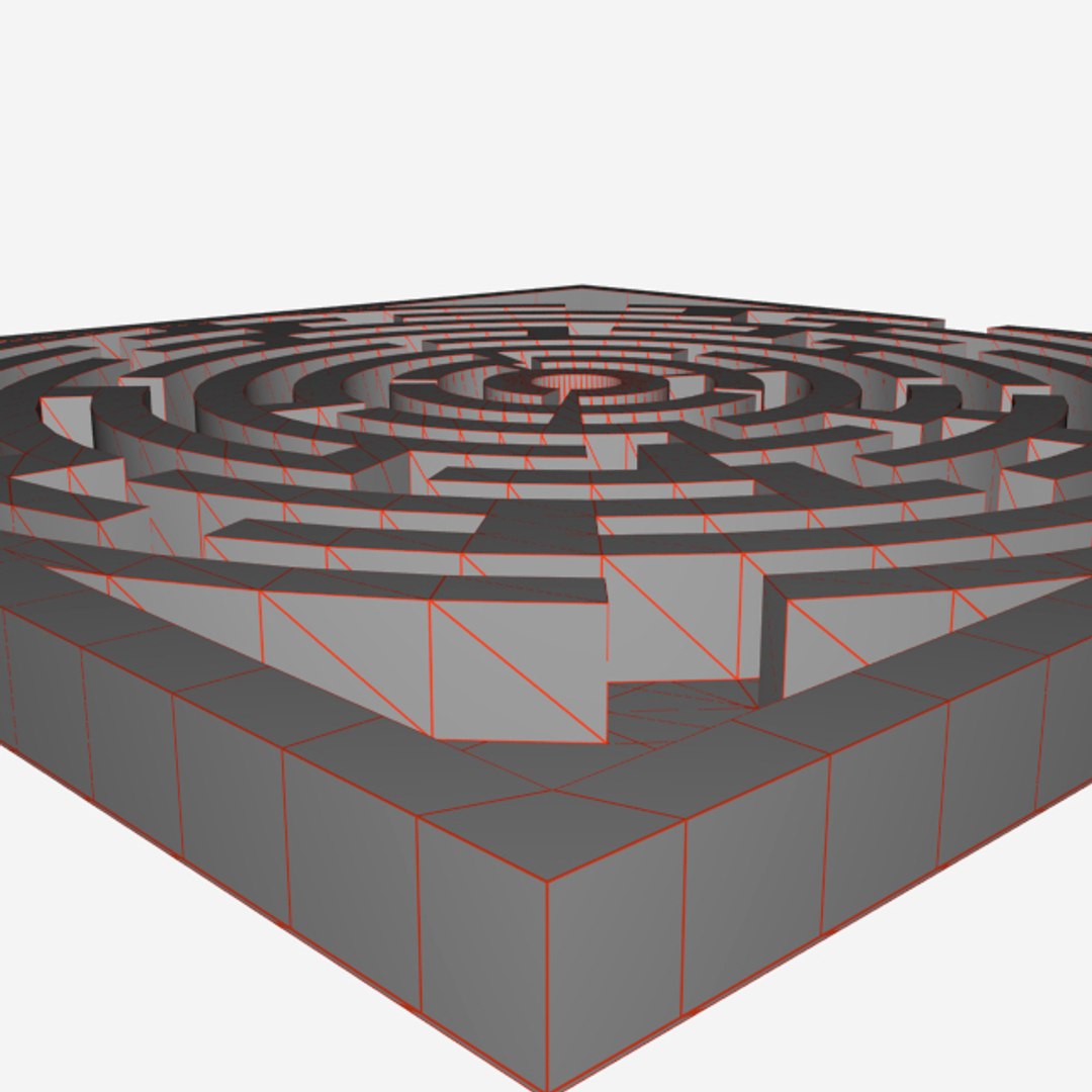 circle labyrinth 3d model