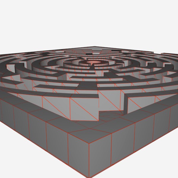 circle labyrinth 3d model