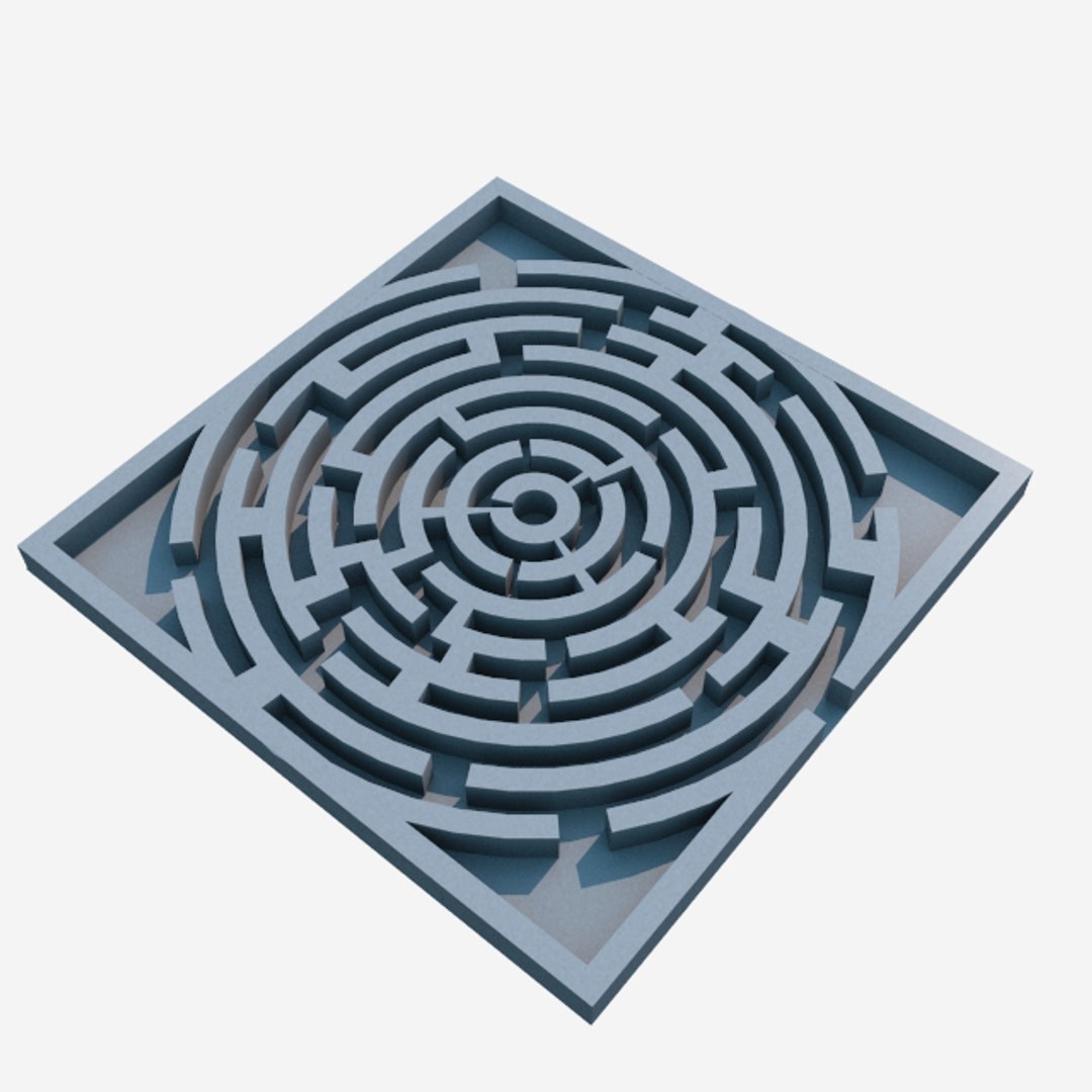 circle labyrinth 3d model