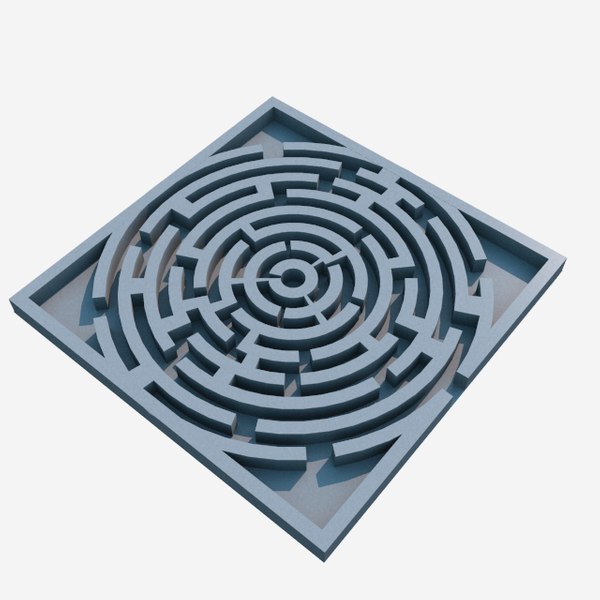 circle labyrinth 3d model