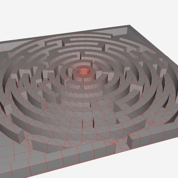 circle labyrinth 3d model