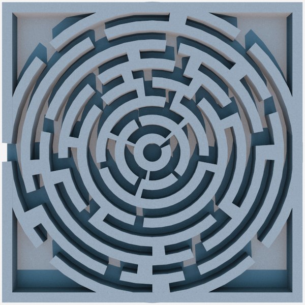 circle labyrinth 3d model