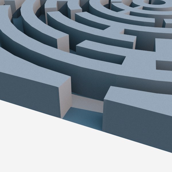 circle labyrinth 3d model