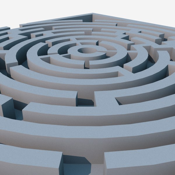 circle labyrinth 3d model