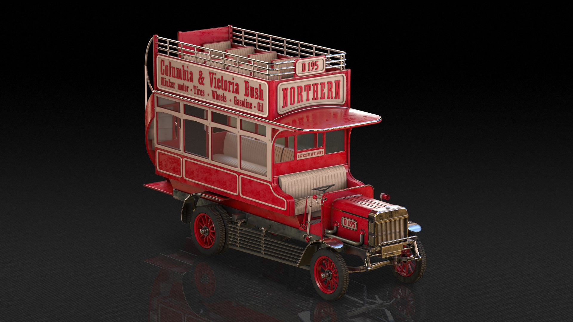 Retro Bus 3D Model - TurboSquid 1442407
